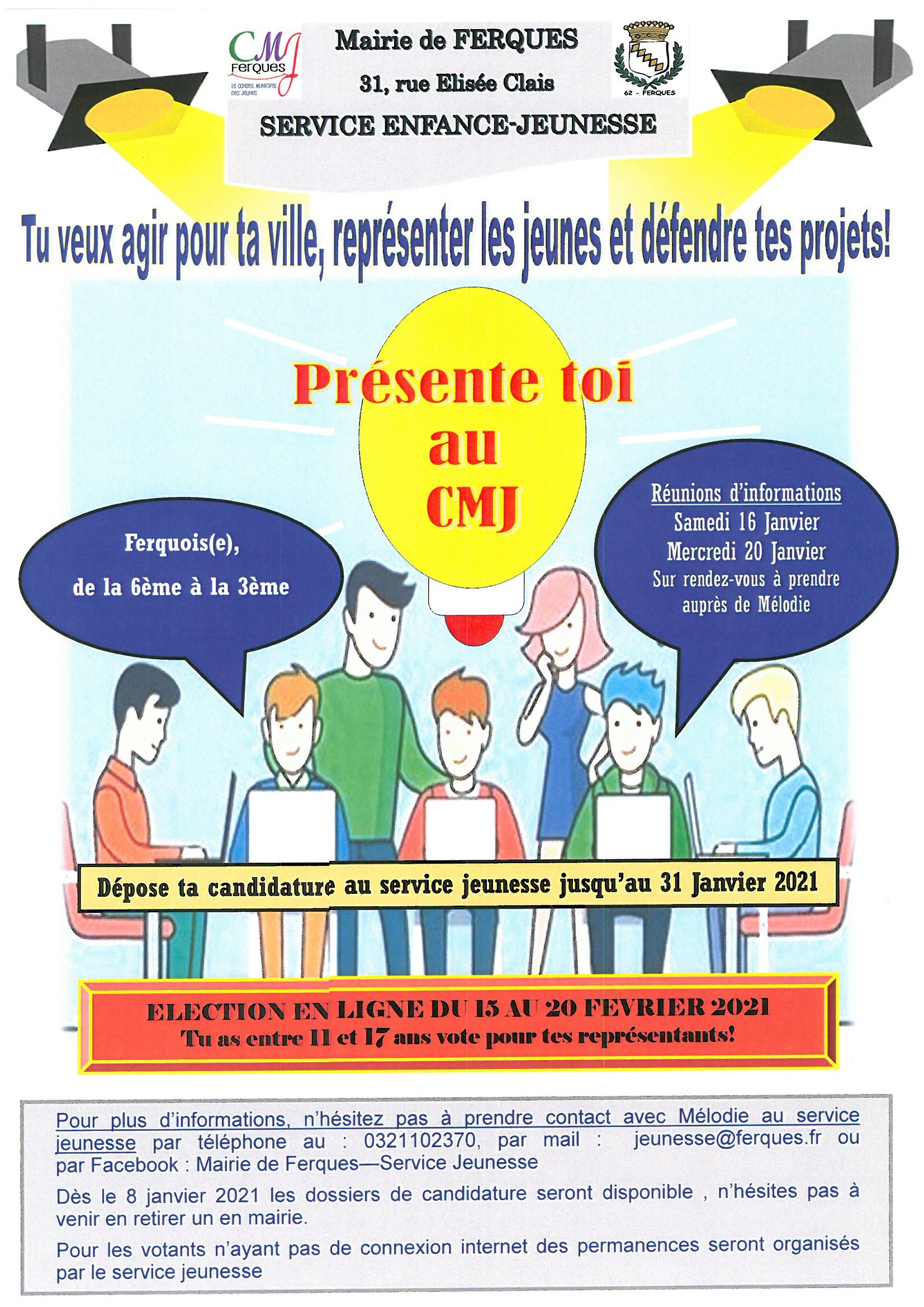 Le CMJ sera renouvelé au premier trimestre 2021 – Mairie de Ferques